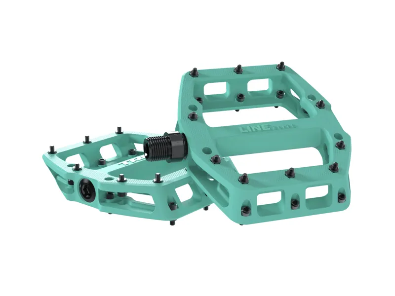 Trek Bontrager Line Elite Nylon MTB Flat Pedals in Miami Green