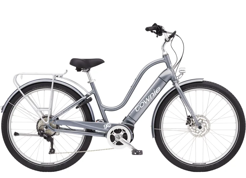 Electra Townie Path Go 10d Step Thru Electric Bike Holographic Silver