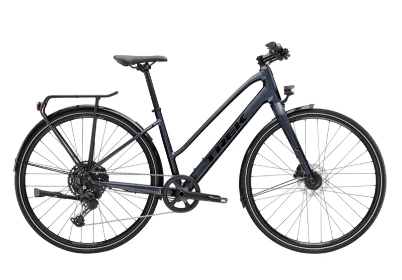 2024 Trek FX 3 Midstep Equipped Hybrid Bike in Galactic Grey